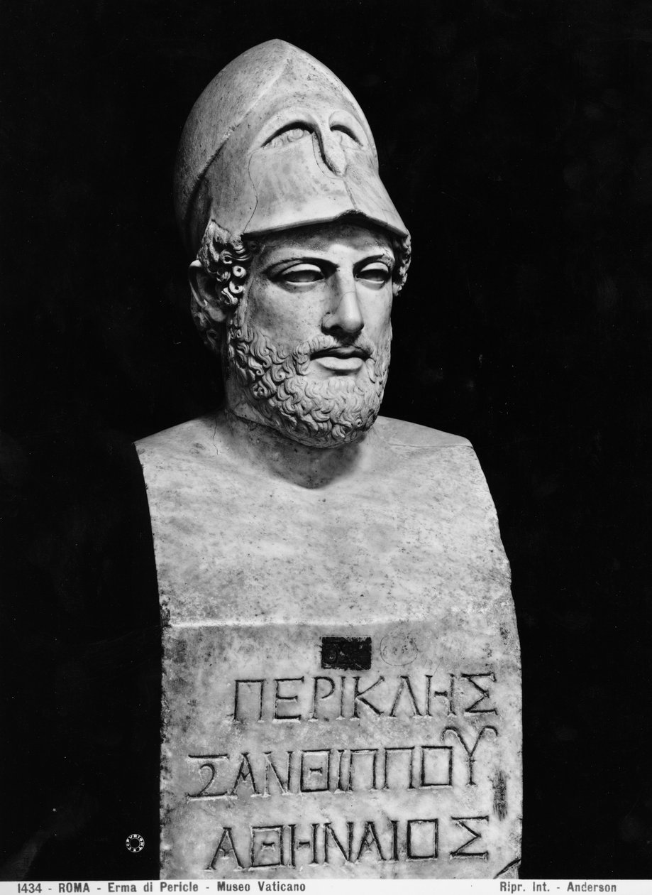 Busto di Pericle (c.490-429 a.C.) | Greek | Stampa d'arte