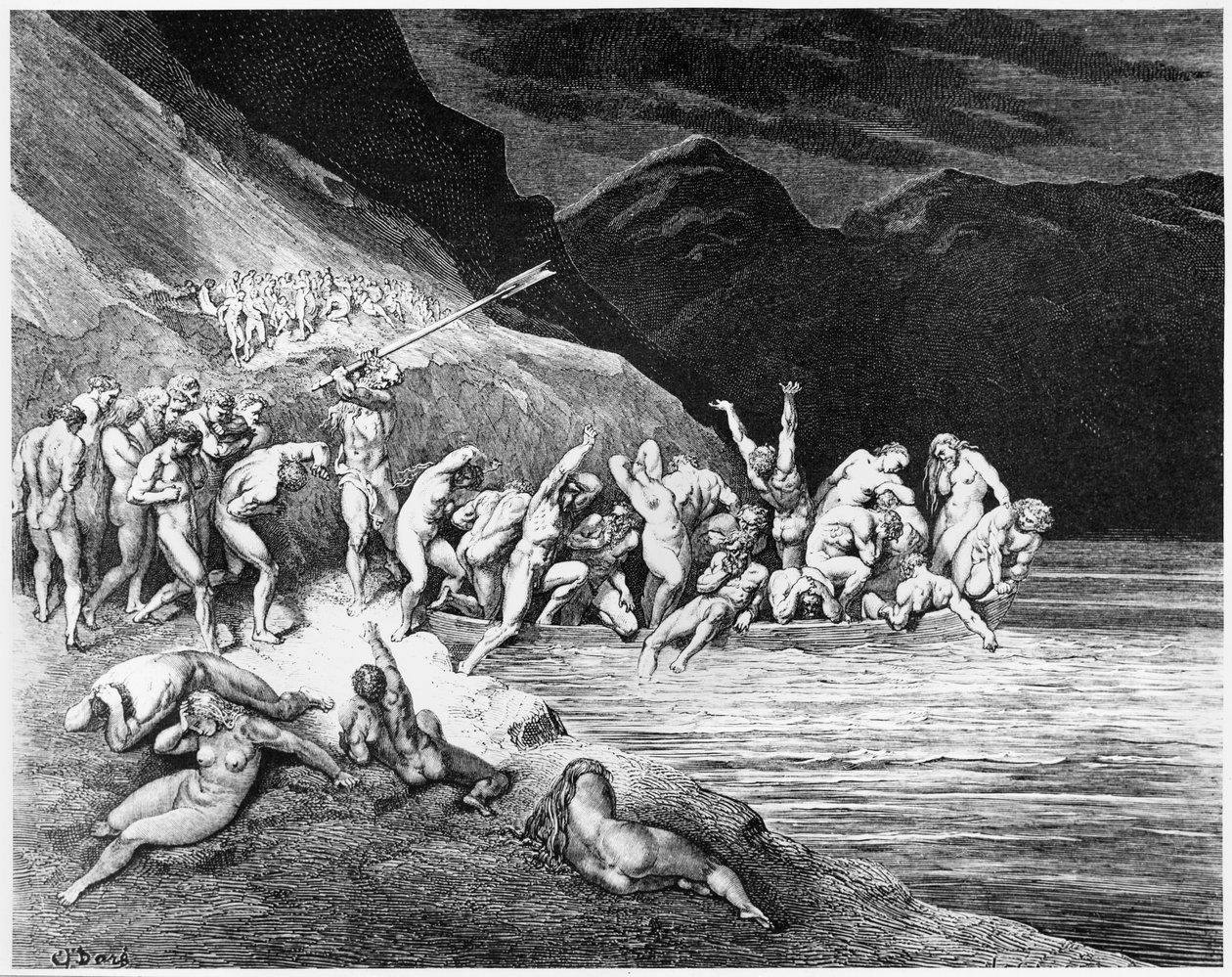 Caronte, illustrazione da 'La Divina Commedia' (Inferno) di Dante ...