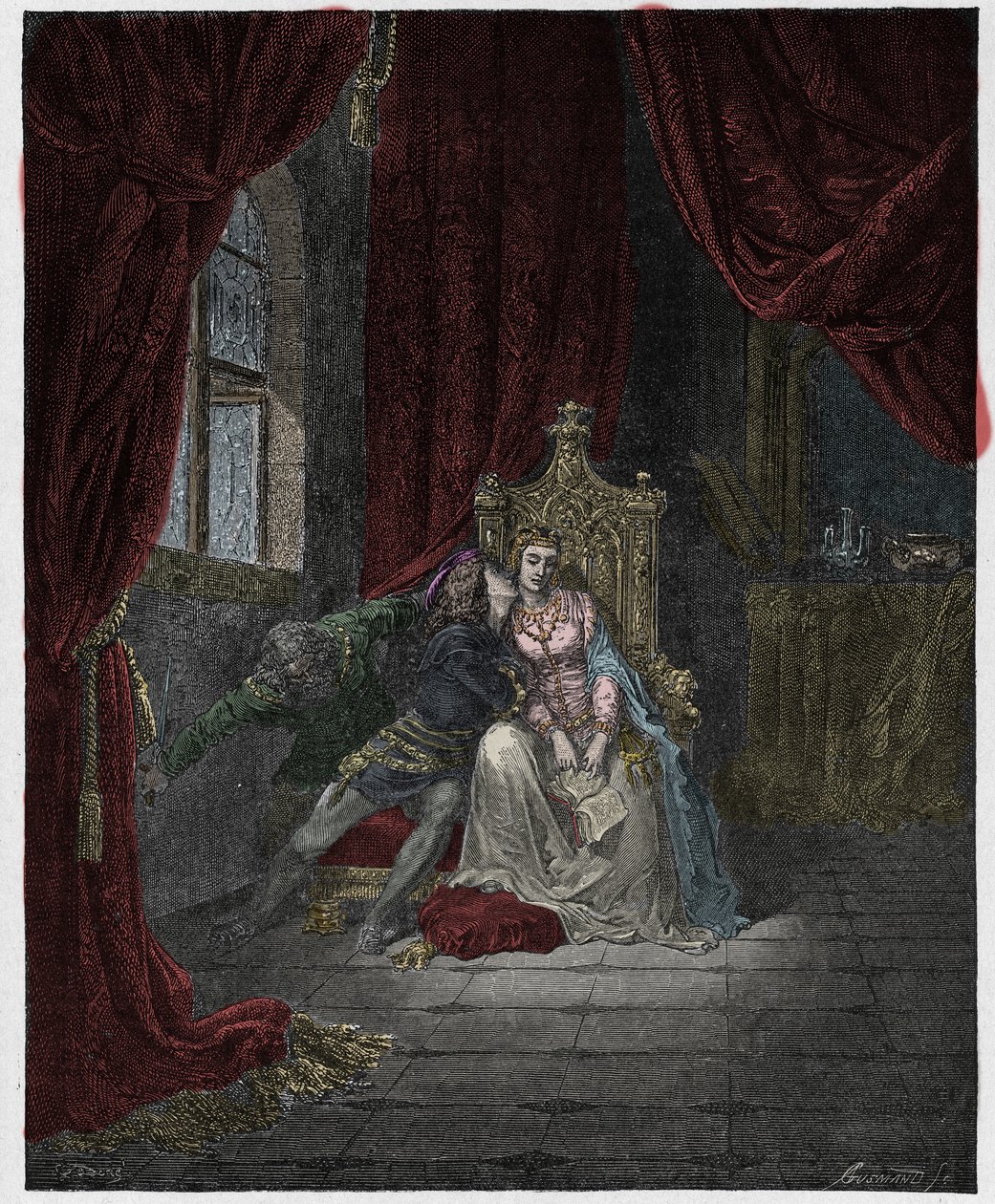 Inferno, Canto 5: Paolo e Francesca, illustrazione da "La Divina ...