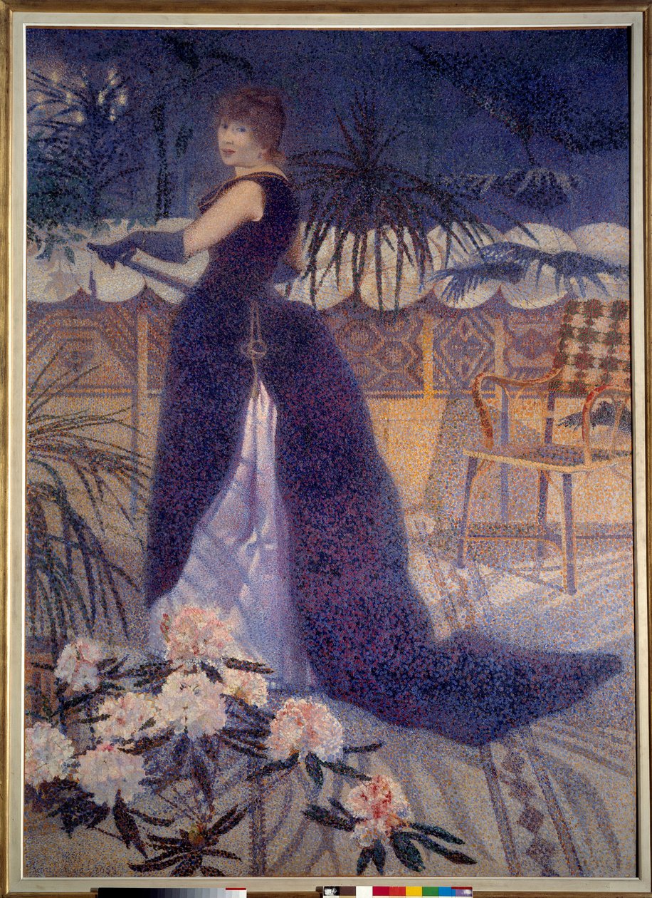 La signora Hector France (1849-1933). Pittura di Henri Delacroix Questa ...