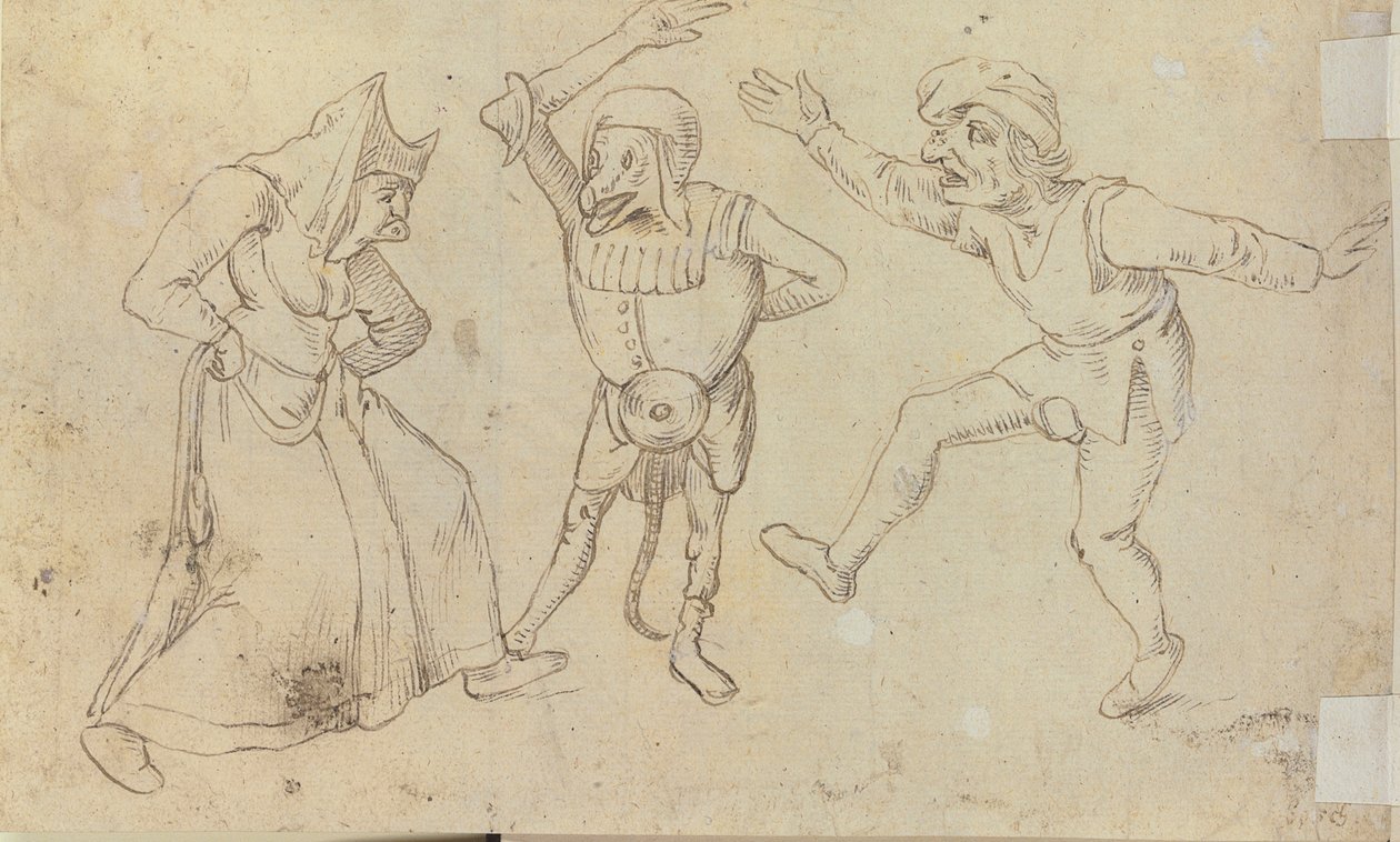 Tre figure danzanti | Hieronymus Bosch | Stampa d'arte