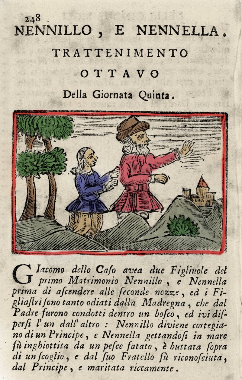 Illustrazione della fiaba di Giambattista Basile (1575-1632) 'Poucet et ...