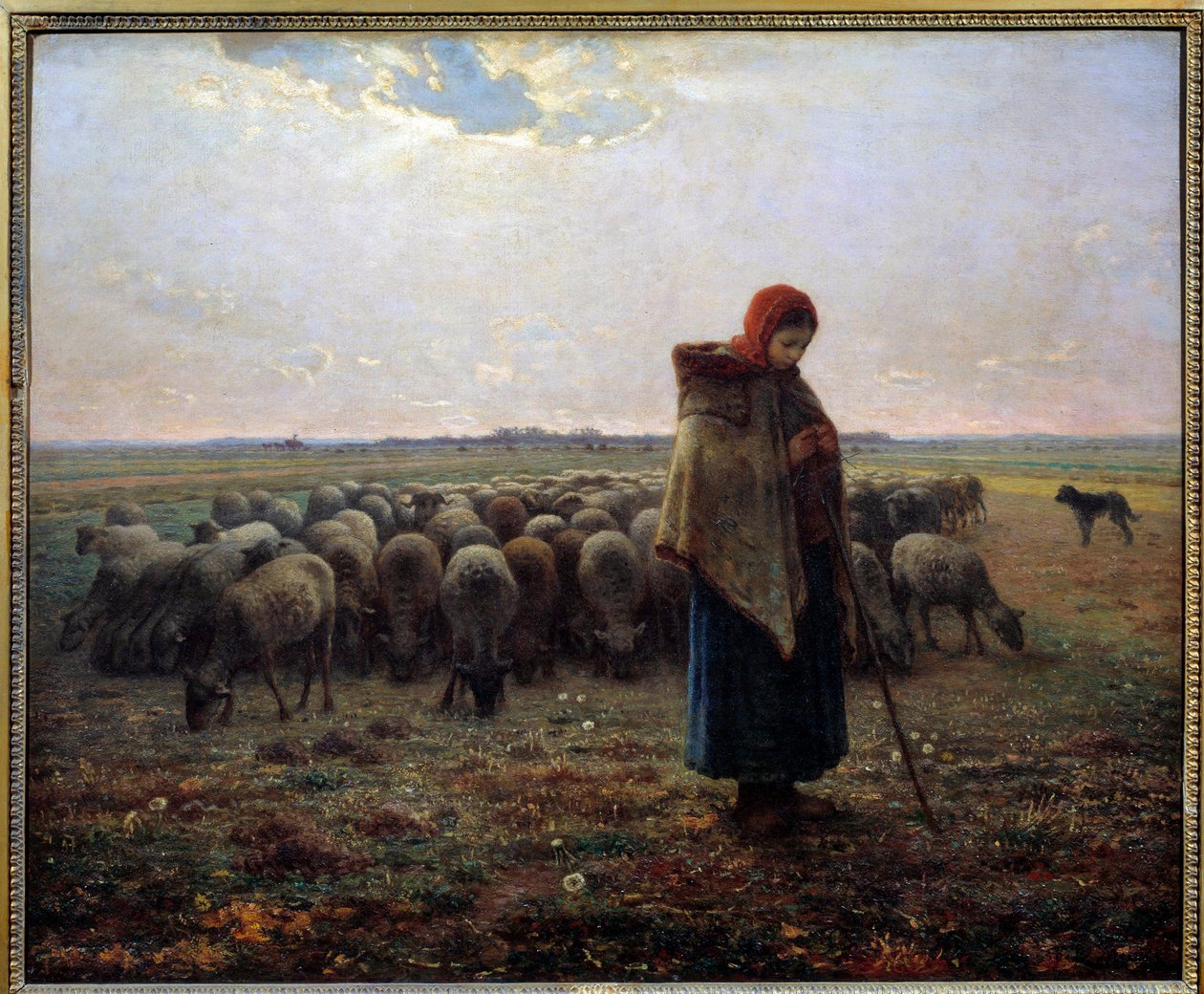 Il pastore e le sue pecore | Jean-Francois Millet