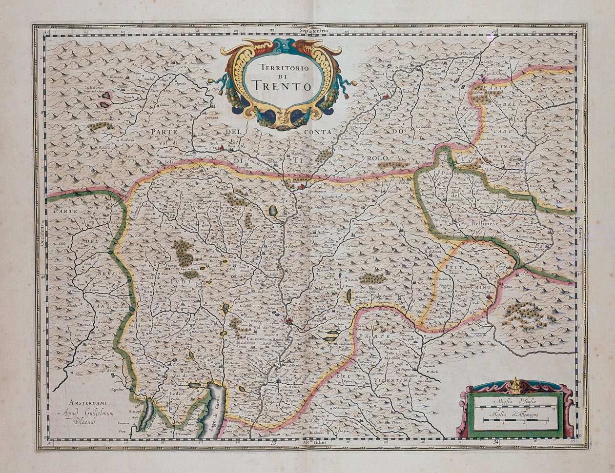Mapa De Trento Na Italia Map Trentino Italy