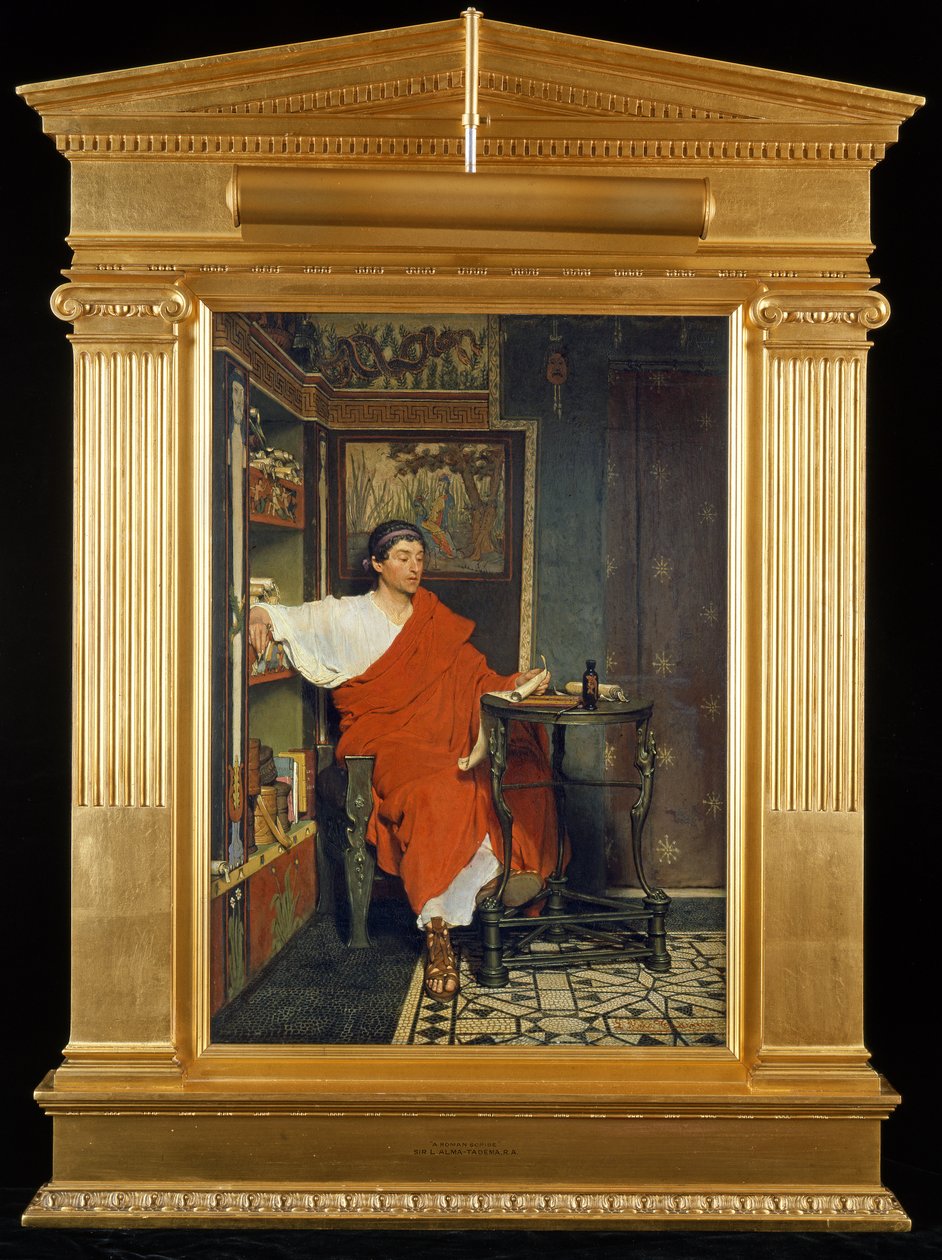 Uno scriba romano che scrive dispacci, 1865 | Stampa d'arte