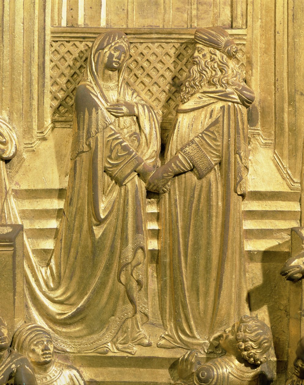 L'incontro tra il re Salomone e la regina di Saba, dettaglio dal ...