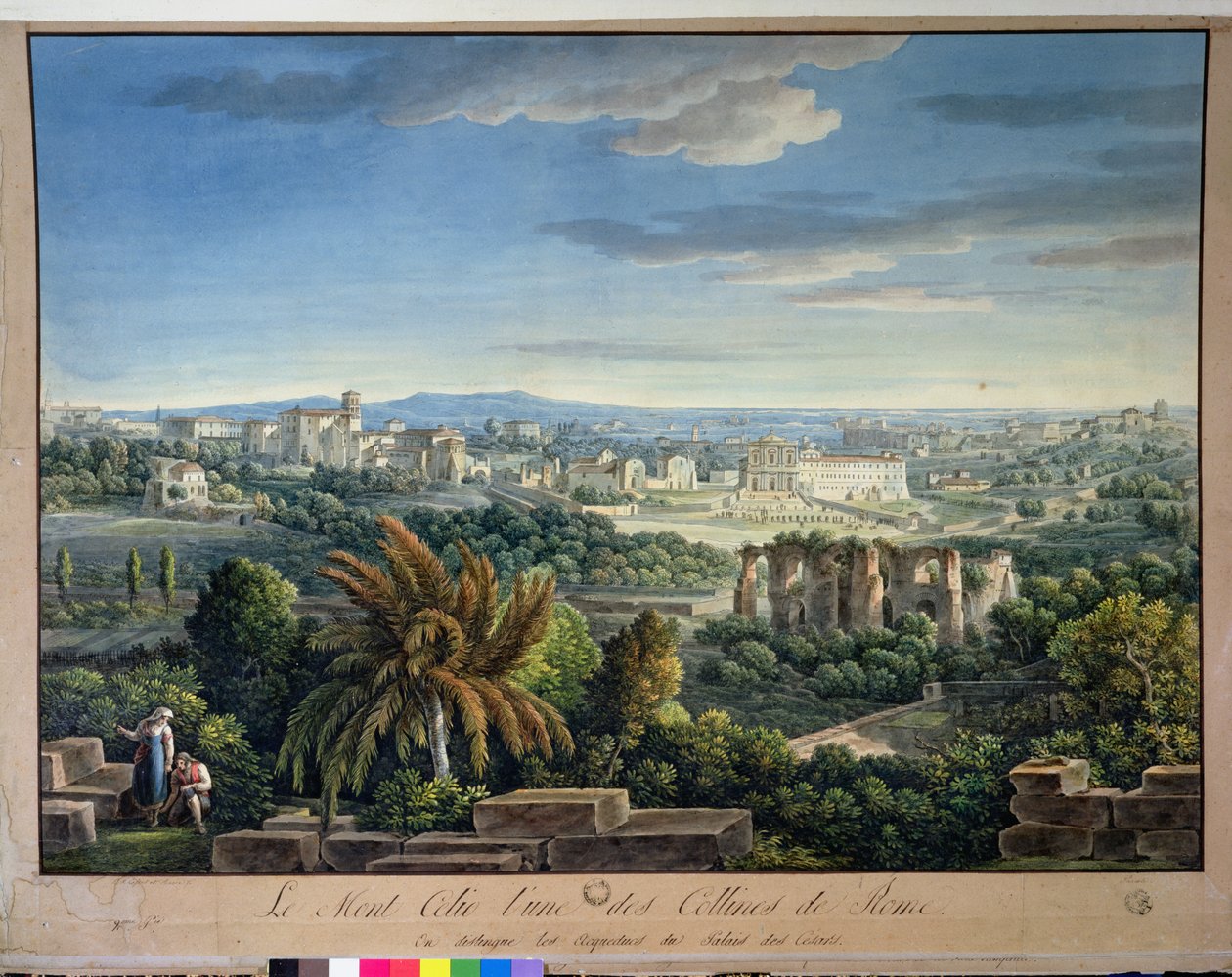 Veduta del colle Celio, Roma | Louis Francois Cassas