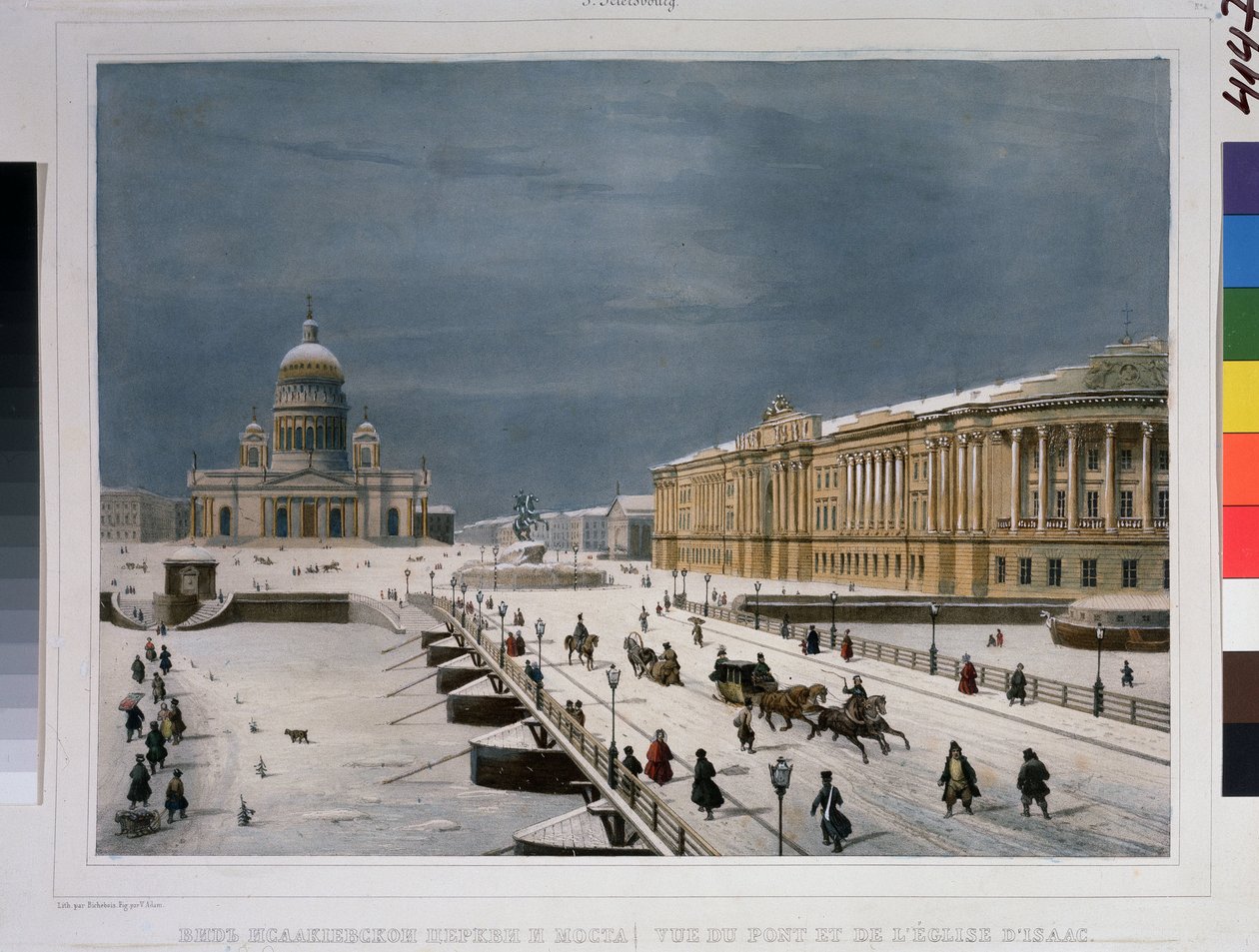 La cattedrale di Sant'Isacco e la Piazza del Senato a San Pietroburgo