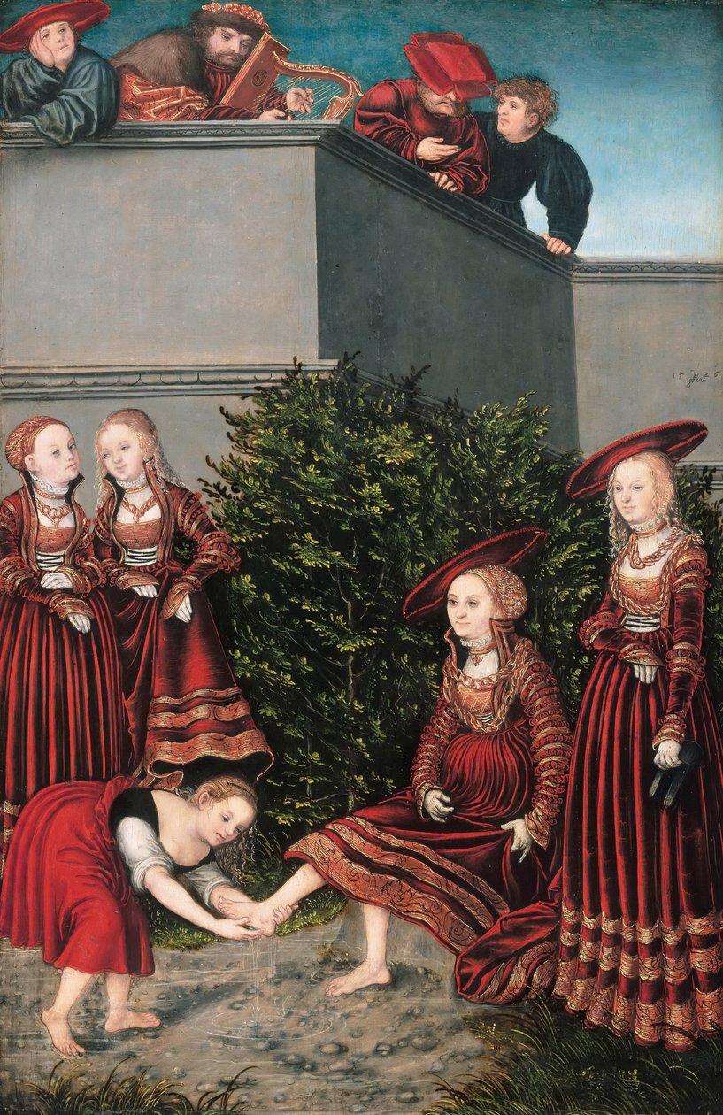 Davide e Betsabea | Lucas Cranach the Elder | Stampa d'arte