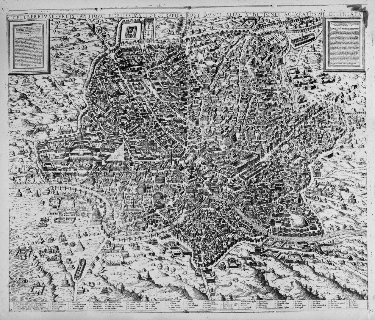 Mappa di Roma, 1579 | Mario Cartaro | Stampa d'arte