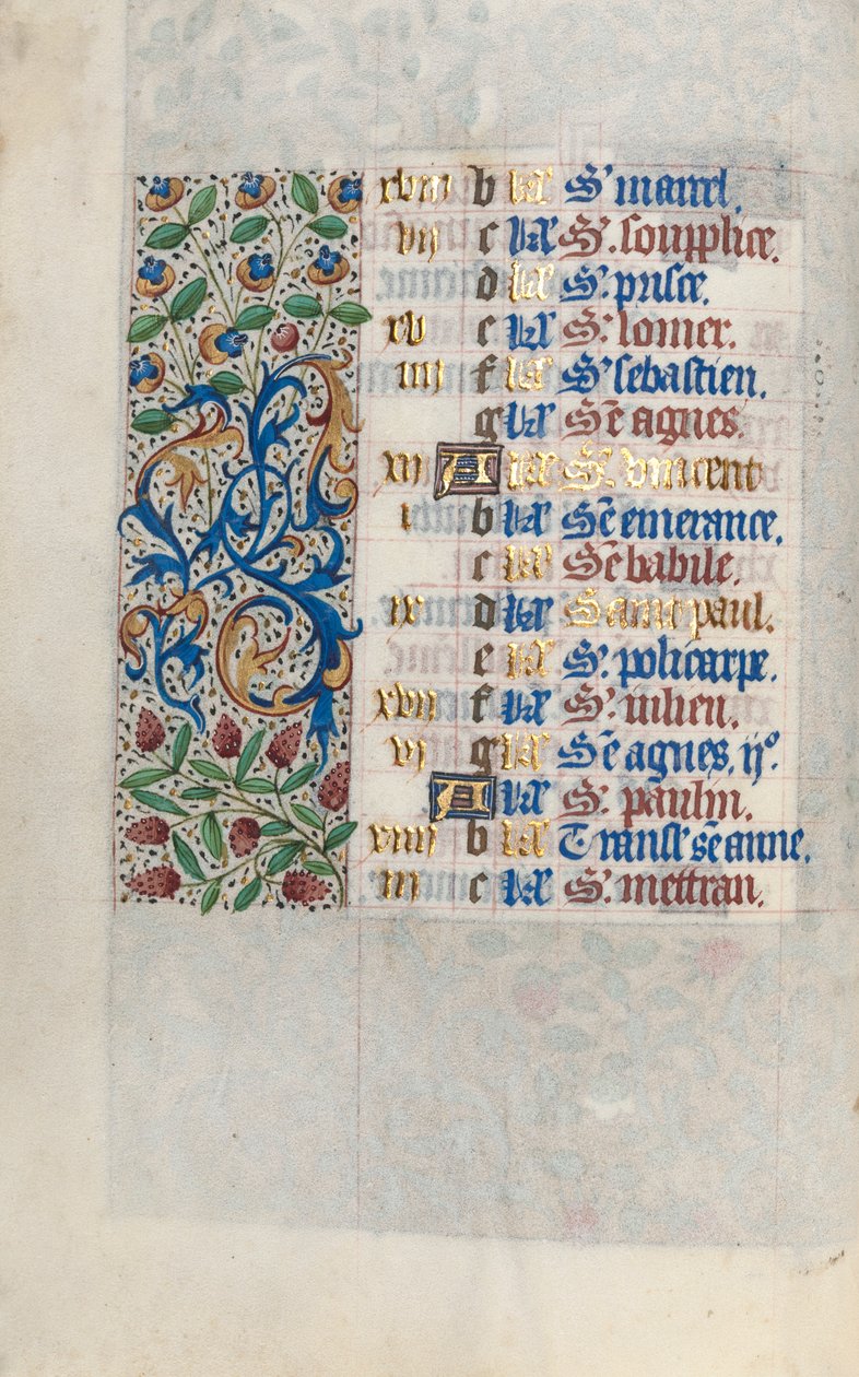 Libro d'Ore Uso di Rouen: fol. 1v | Stampa d'arte