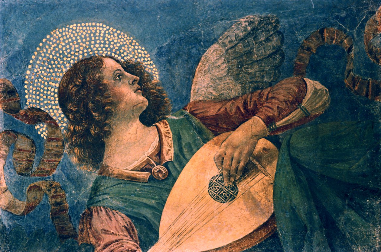 Un angelo che suona il liuto, 15° secolo | Melozzo da Forli