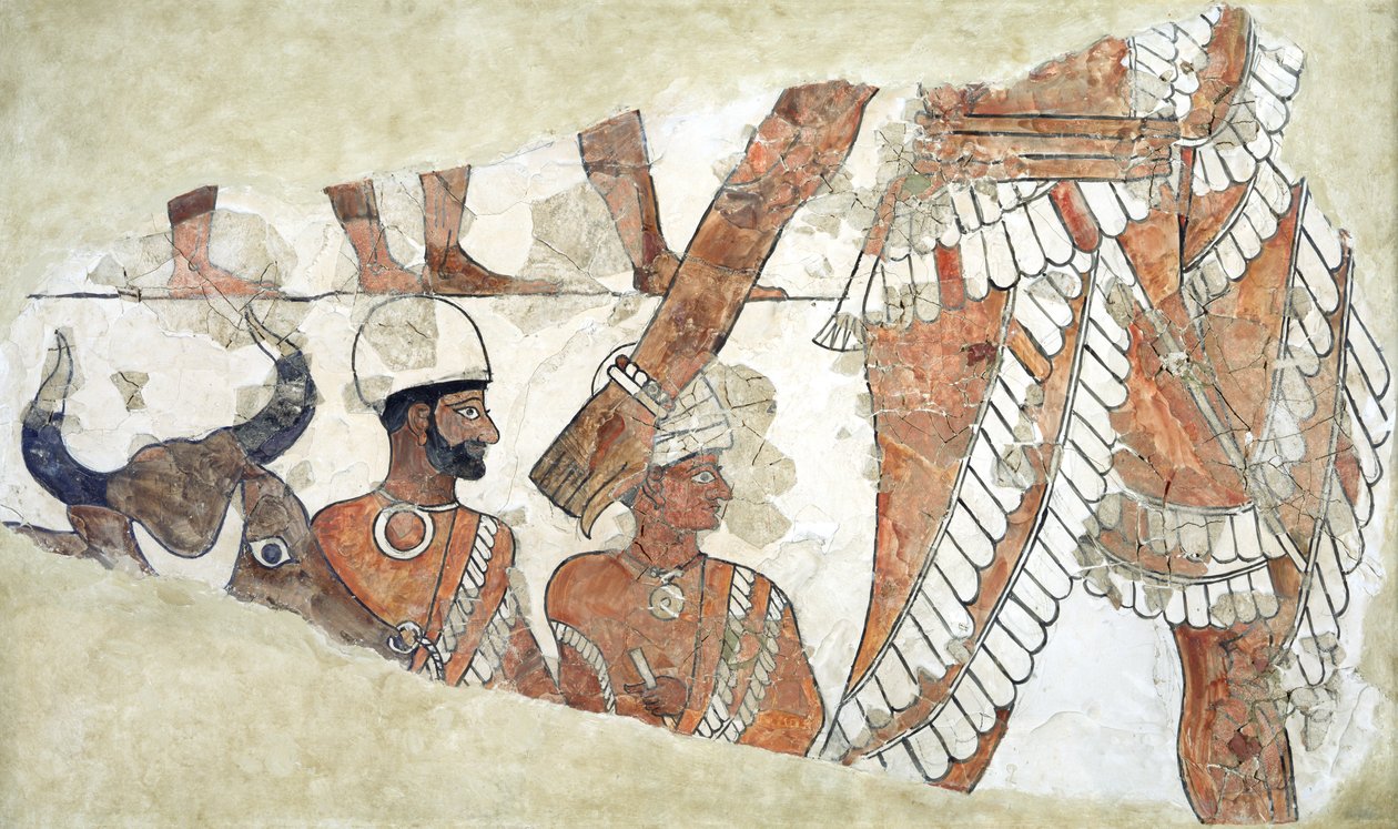 Investitura del re da parte della dea Ishtar, dal Palazzo di Zimri-Lim ...