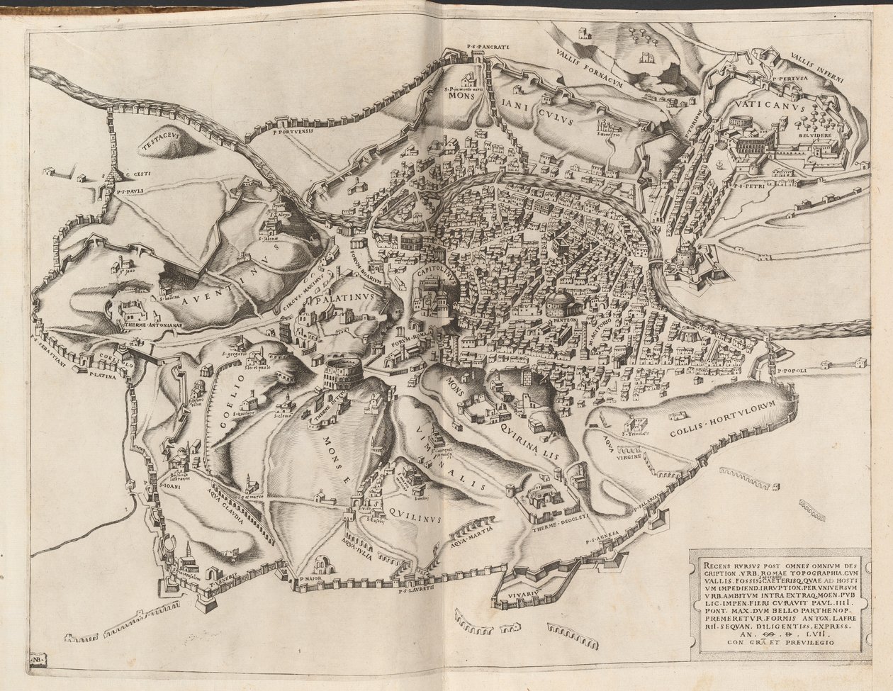 Mappa topografica dell'antica Roma | Nicolaus Beatrizet