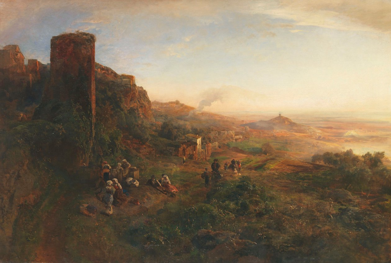 Oswald Achenbach Stato d'animo serale sui Colli Albani