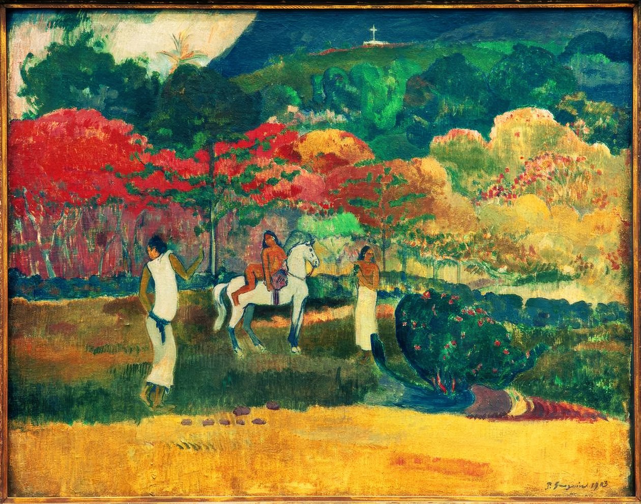Donne con cavallo bianco | Paul Gauguin | Stampa d'arte