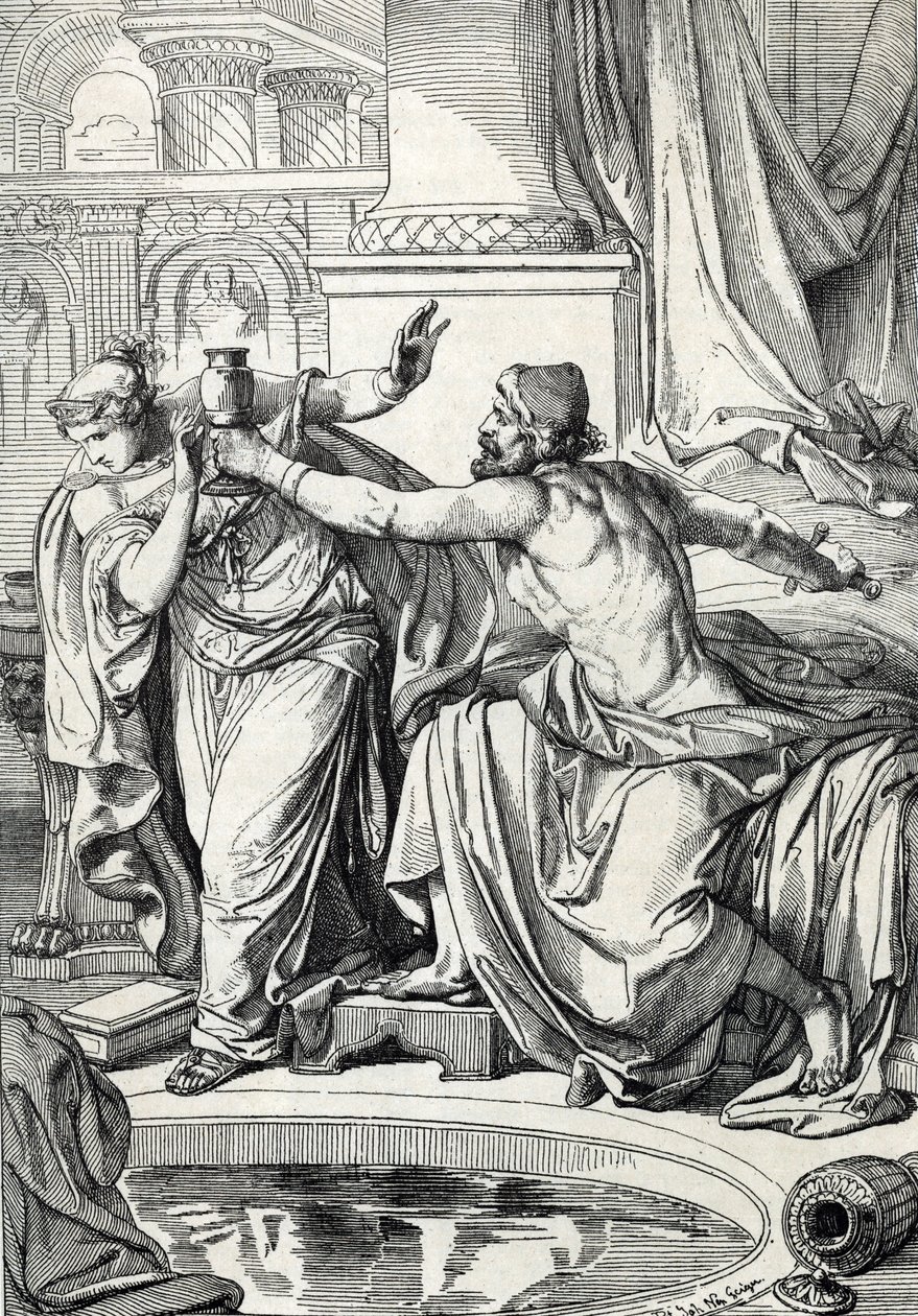 La principessa gepida Rosamunda (morta nel 572) e il suo amante ...