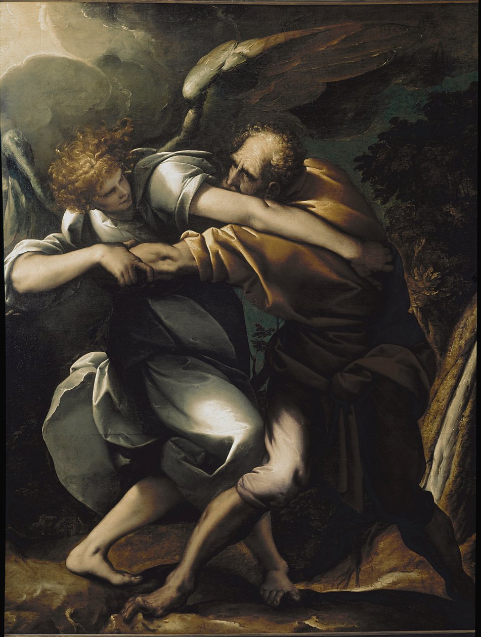 La lotta di Giacobbe con l'Angelo | Stampa d'arte