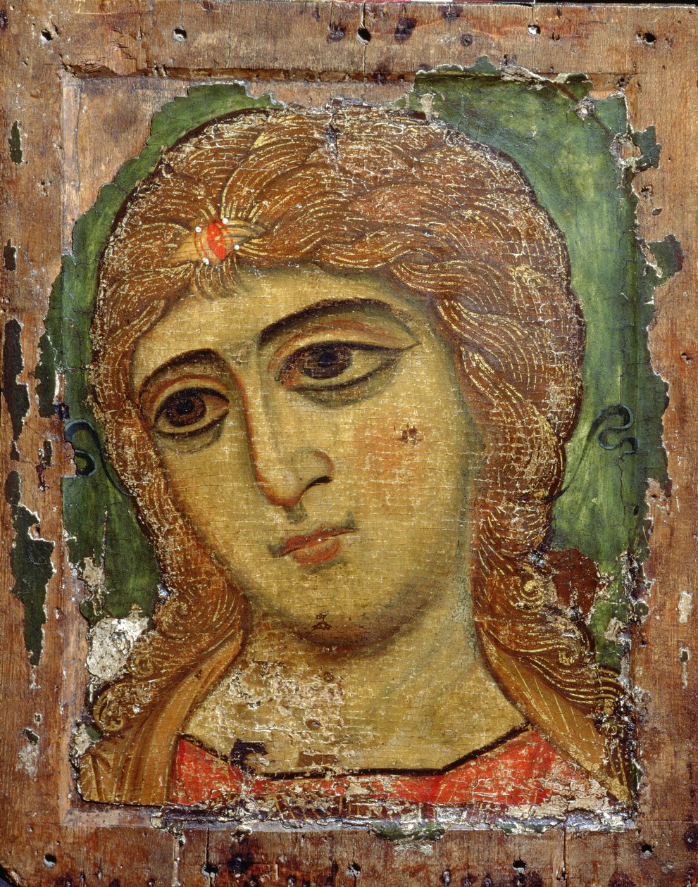 Arcangelo Gabriele (Angelo dai capelli d'oro) icona russa, XII secolo