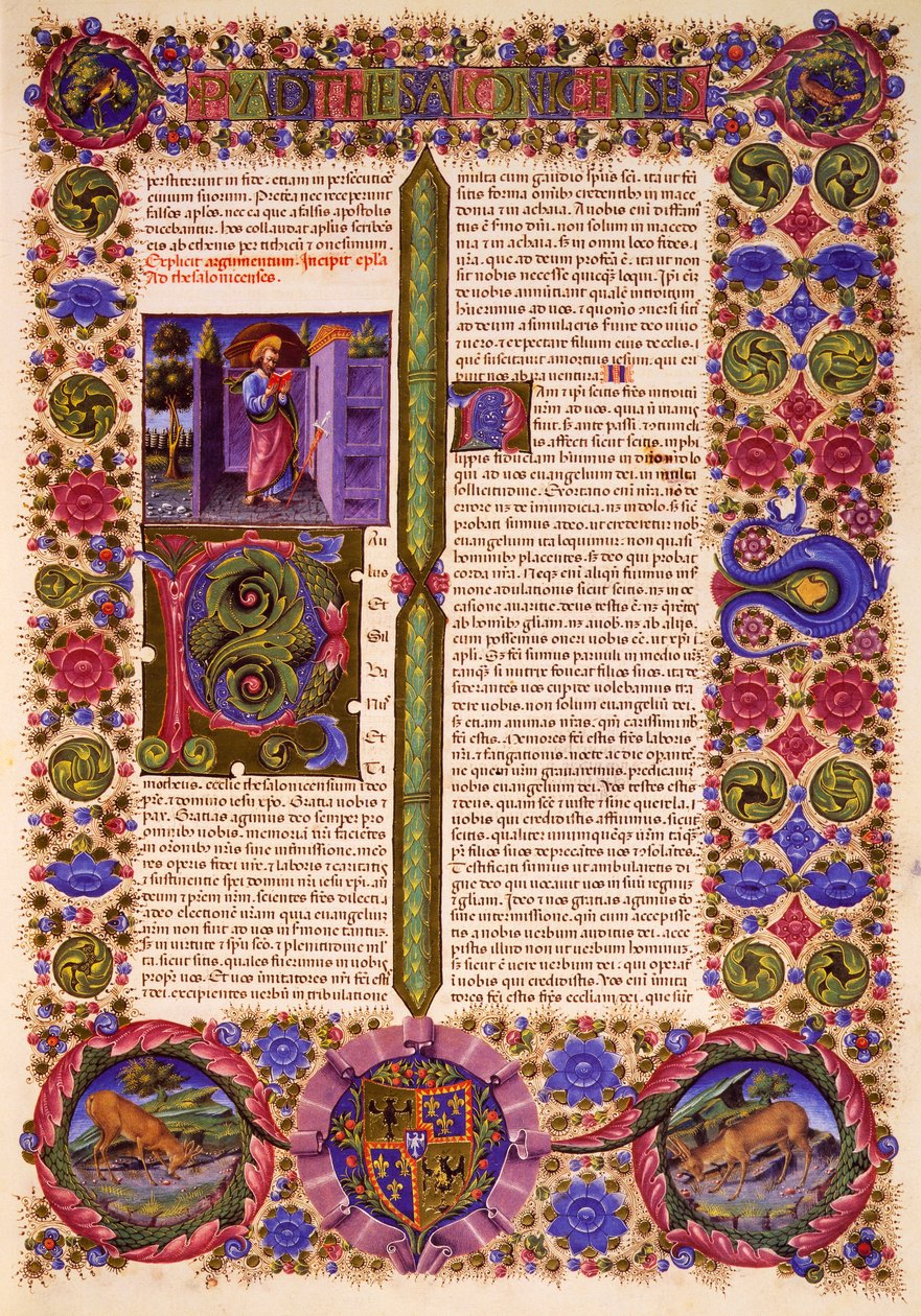 Prima lettera di Paolo ai Tessalonicesi, dal Volume II della Bibbia di ...