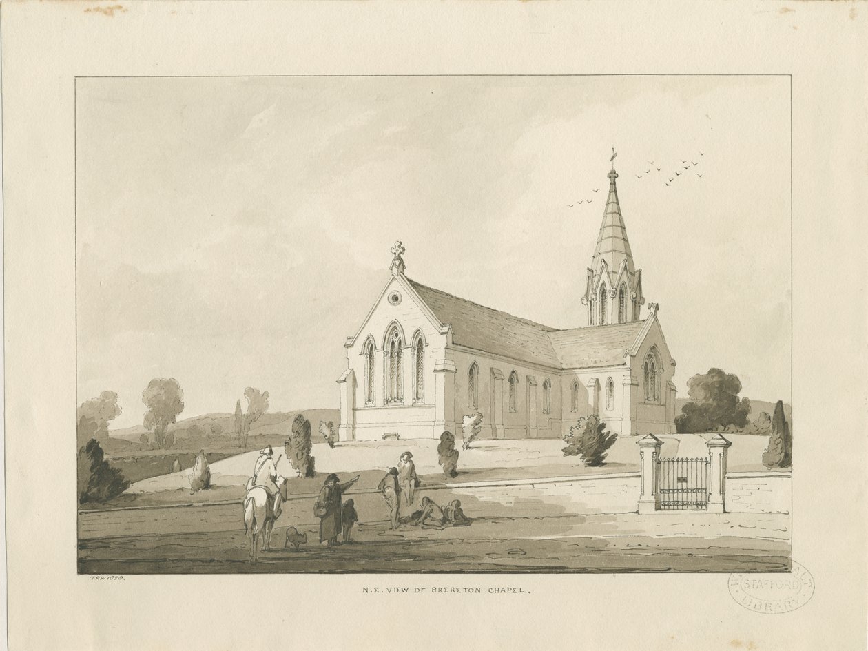 Cappella di Brereton: [Chiesa di San Michele, Brereton] disegno a ...