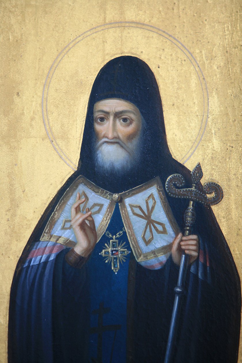 Icona nel monastero di Aghios Andreas sul Monte Athos, Grecia