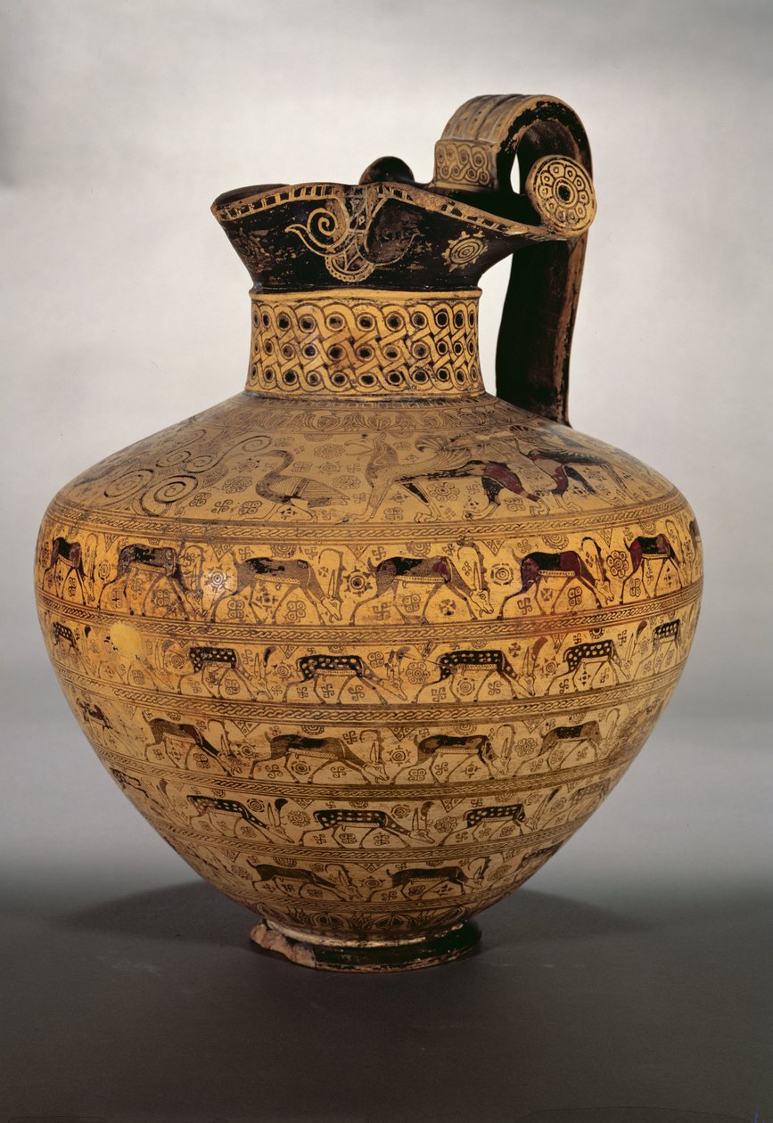 La 'Levy Oinochoe', un vaso orientalizzante greco orientale decorato ...