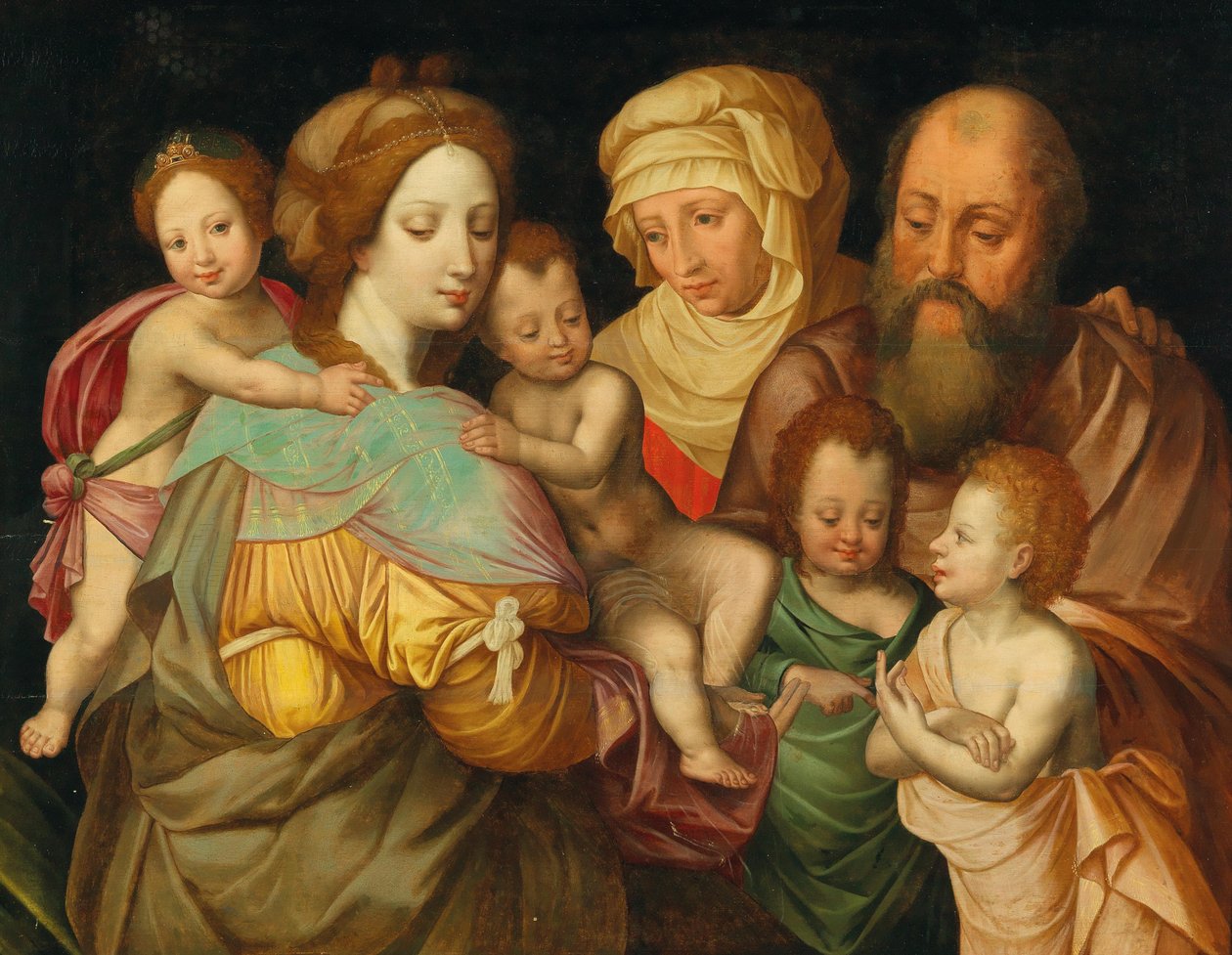 La Santa Parentela, Anna e Gioacchino con Maria Cleofe e i suoi quattro ...