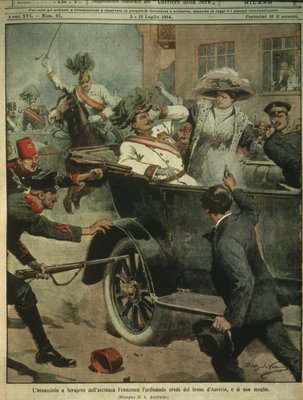 Illustrazione di copertina dell'assassinio dell'arciduca Francesco ...