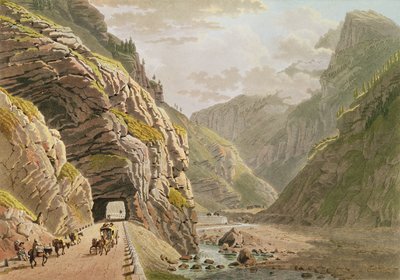 Veduta della Galerie d&Algaby vicino al confine vallesano, 1811