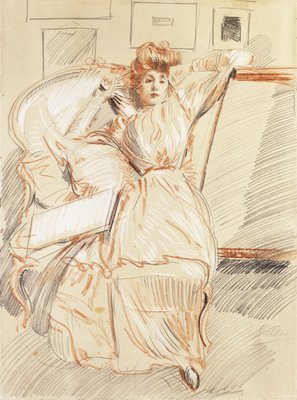 Madame Helleu Resting, | Paul Cesar Helleu | Stampa d'arte