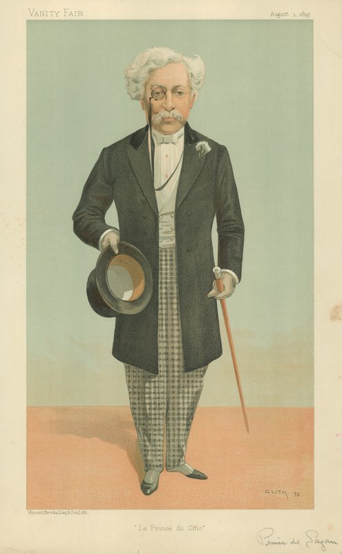 Il Principe di Sagan, Il Principe del Chic, 1 agosto 1895, caricatura ...